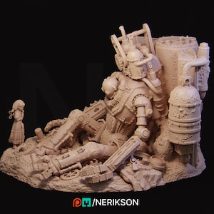 Abandoned Robot Diorama, by Nerikson. Beautiful 32mm and 60mm Scale ...
