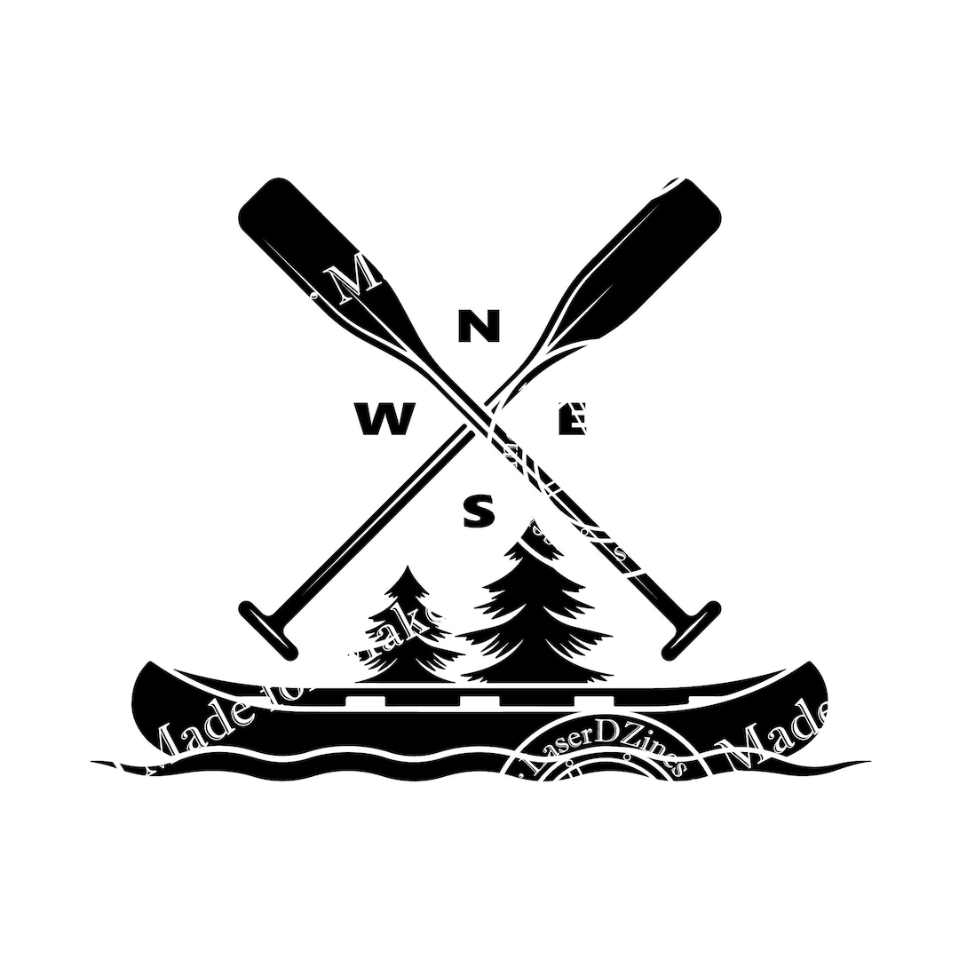 Canoe Adventure SVG | Compass SVG | Canoeing SVG | Canoe Clip Art ...
