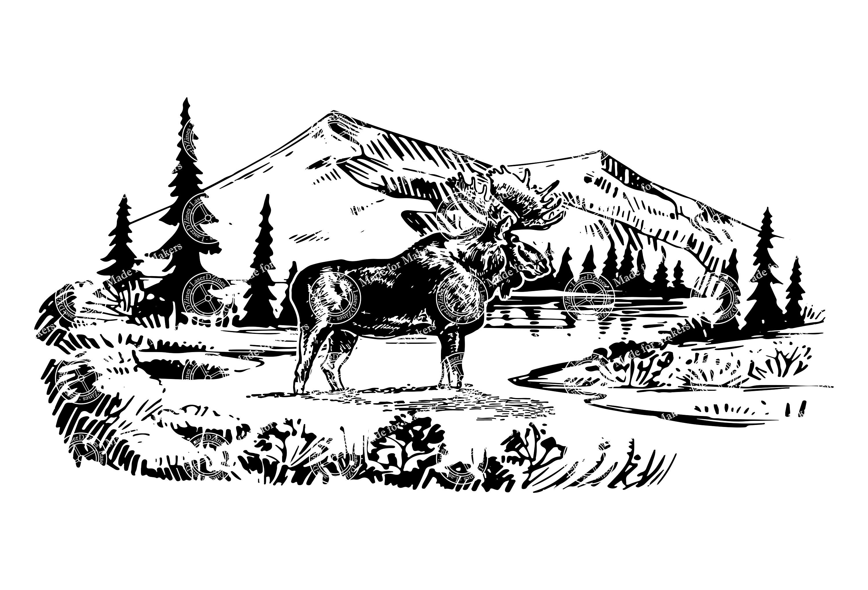 Moose Mountain River SVG | Laser Engrave File | Lightburn | Charcuterie ...