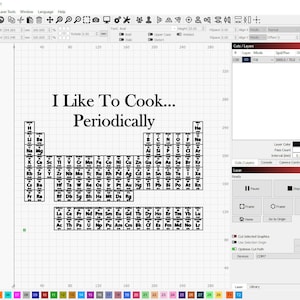 Charcuterie Cutting Board Laser Engrave SVG File Wine Cheese Periodic ...