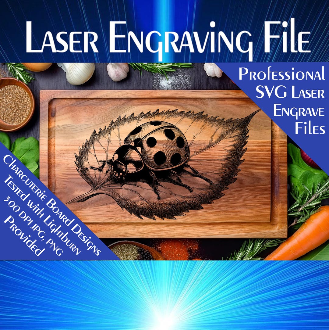 Ladybug Charcuterie Board Laser Engrave File (SVG, JPG, PNG) - Etsy