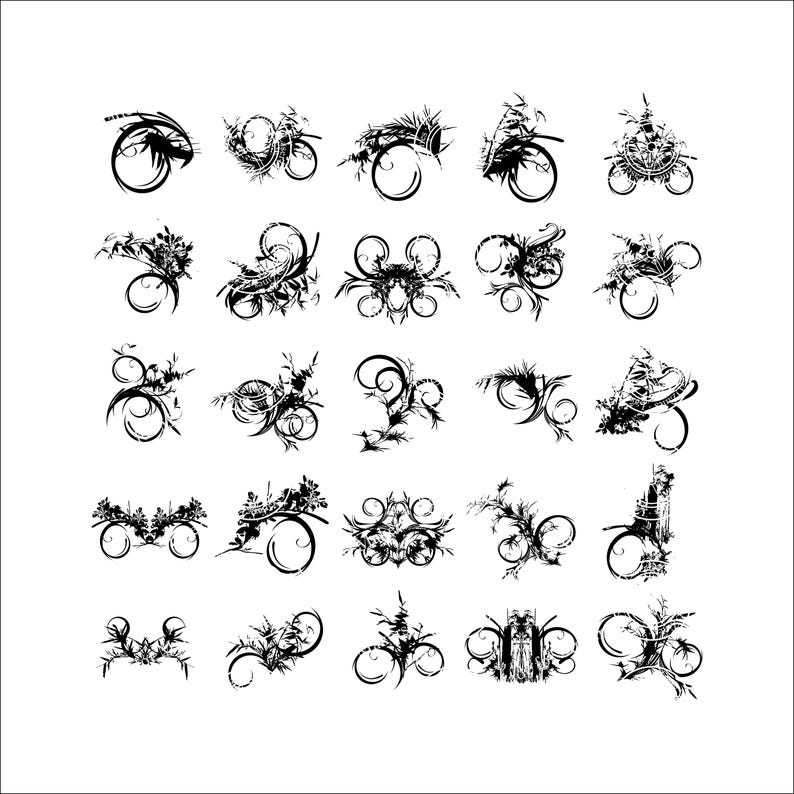Abstract Accent Designs, Laser Cut Files, SVG EPS DXF (digital Download ...
