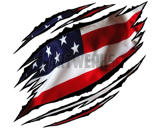 Ripped American Flag