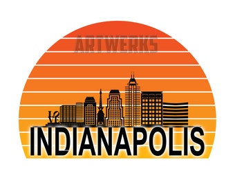 Indianapolis Skyline Svg - Etsy