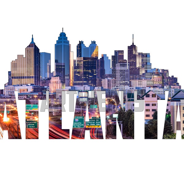 Atlanta Skyline - Etsy