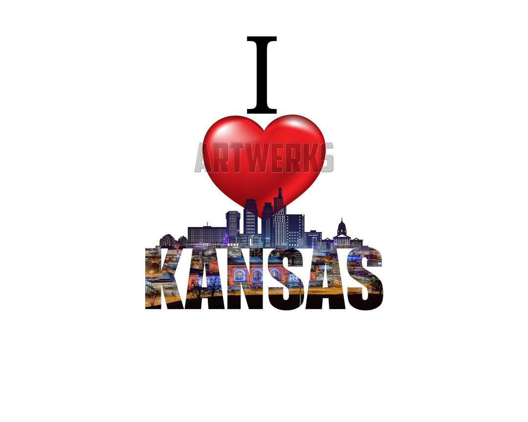 DIY Stadt DateiI Love Kansas PNG SVG nicht enthalten - Etsy.de
