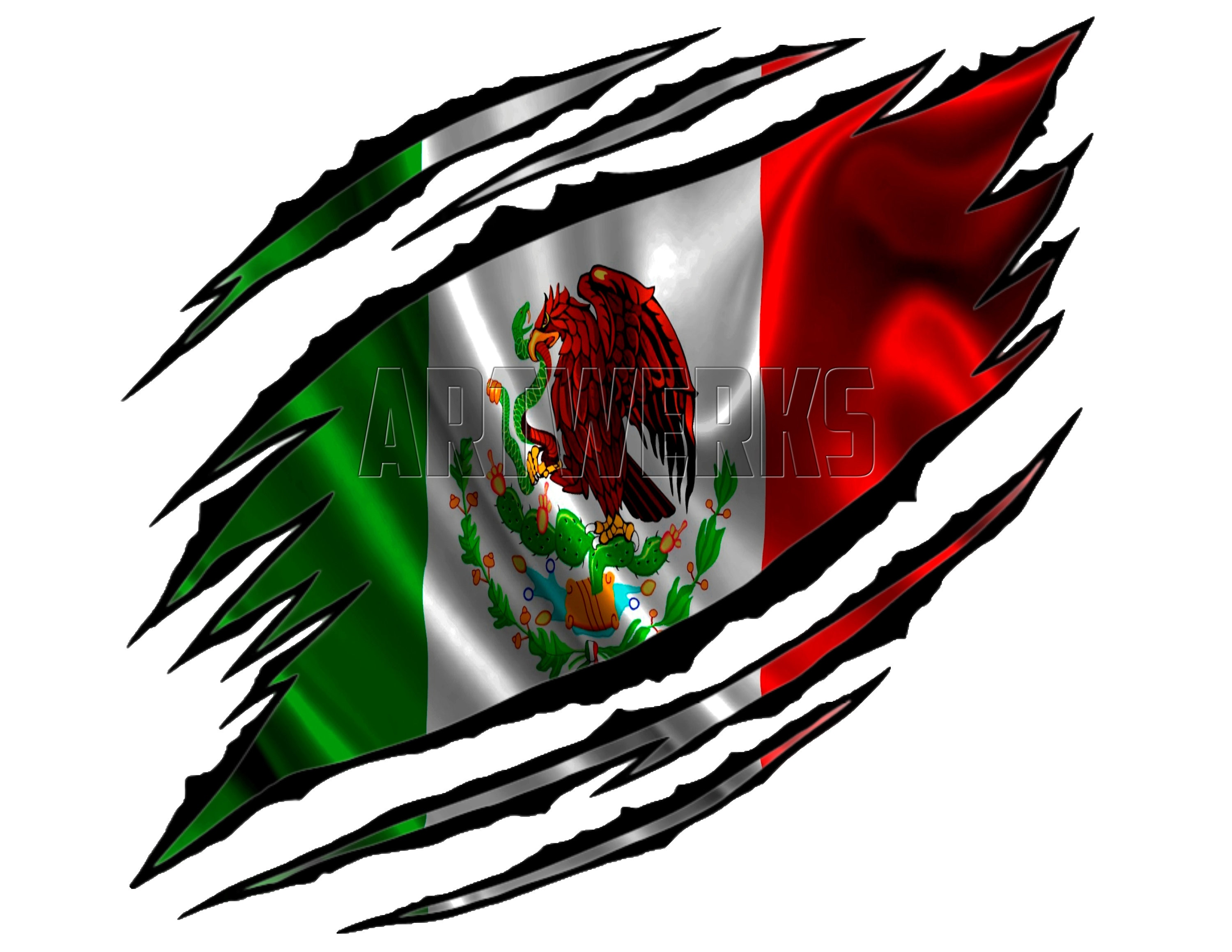 Bandera mexicana rasgada PNG / SVG no incluida - Etsy México