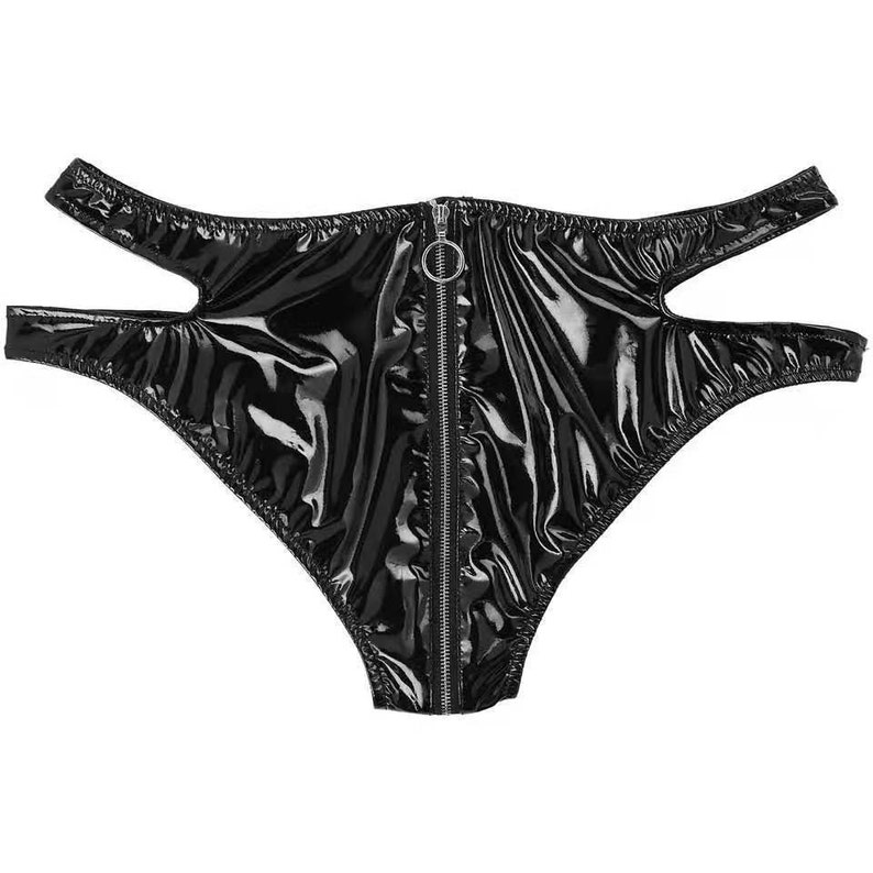 Pvc Panties Vinyl Lingerie Latex Panties Open Crotch Etsy