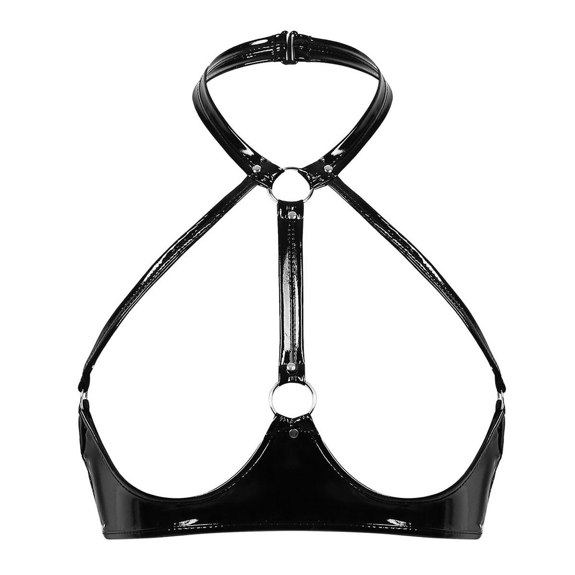 Faux Leather Shelf Bra Open Cup Bra Half Cup Bra Boobs Out Etsy Australia