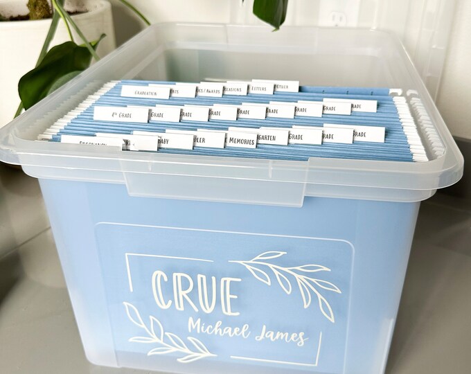 Milestone Box, Memory Box, Kids File Box, Family Organization Box ...