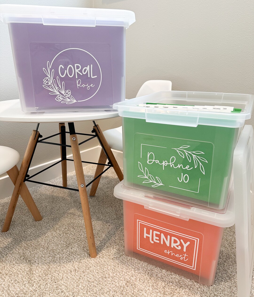 Vinyl Name Decal, Folder Labels, Interviews, Milestone Box, Memory Box ...