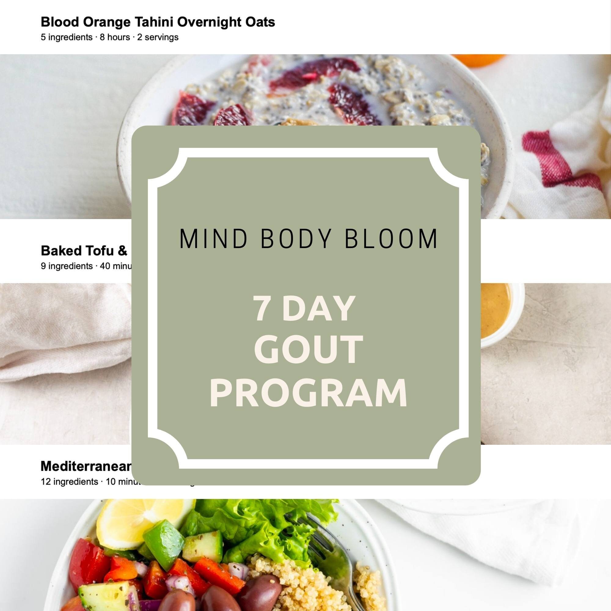 7 Day Gout Meal Plan A Low Purine Plan With Targeted Nutrition to Lower ...