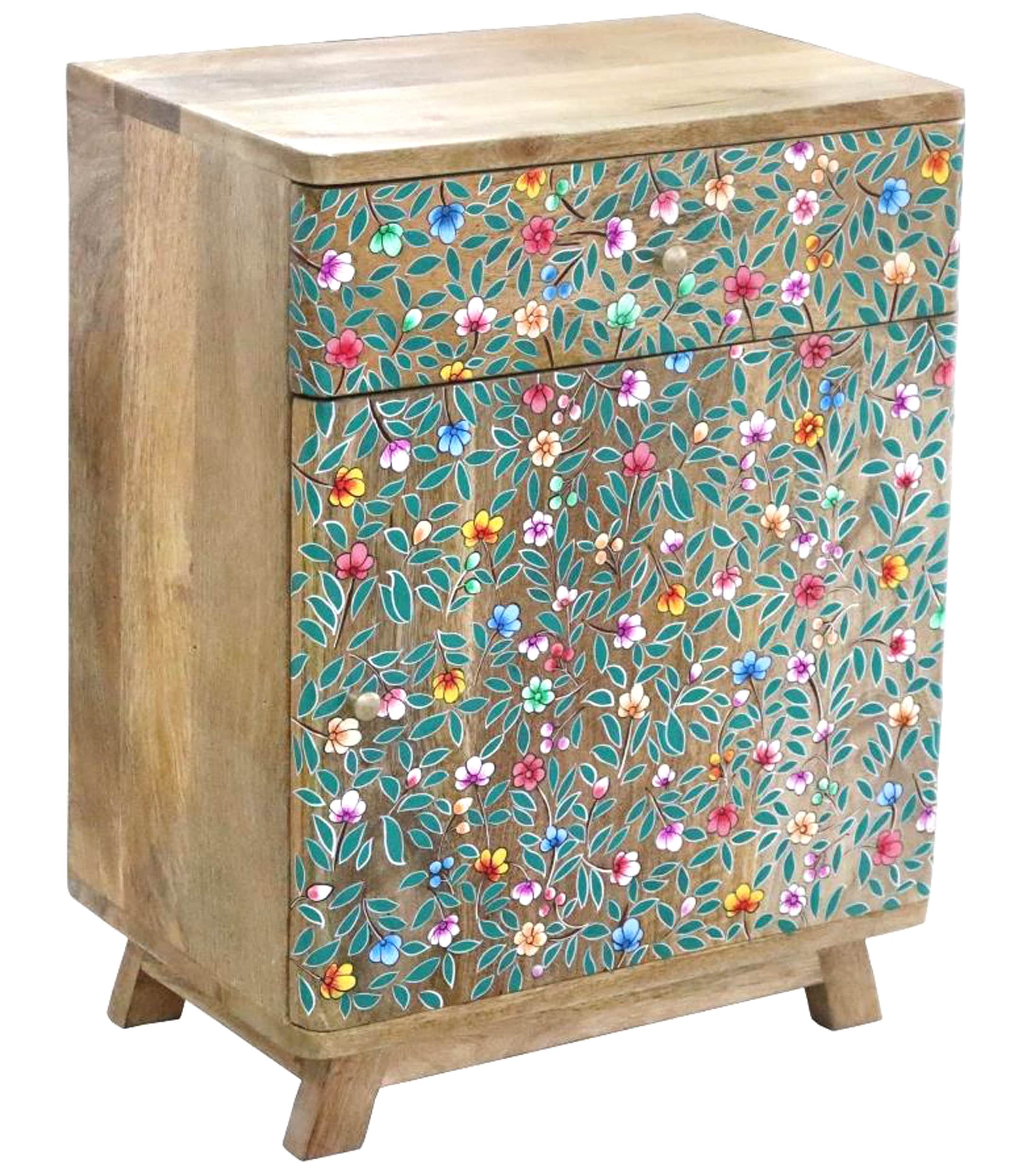 Floral Painted Cabinet - Etsy Australia