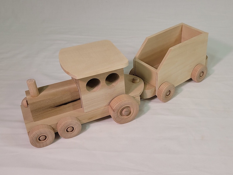 Handmade Solid Wood Toy Train - Etsy