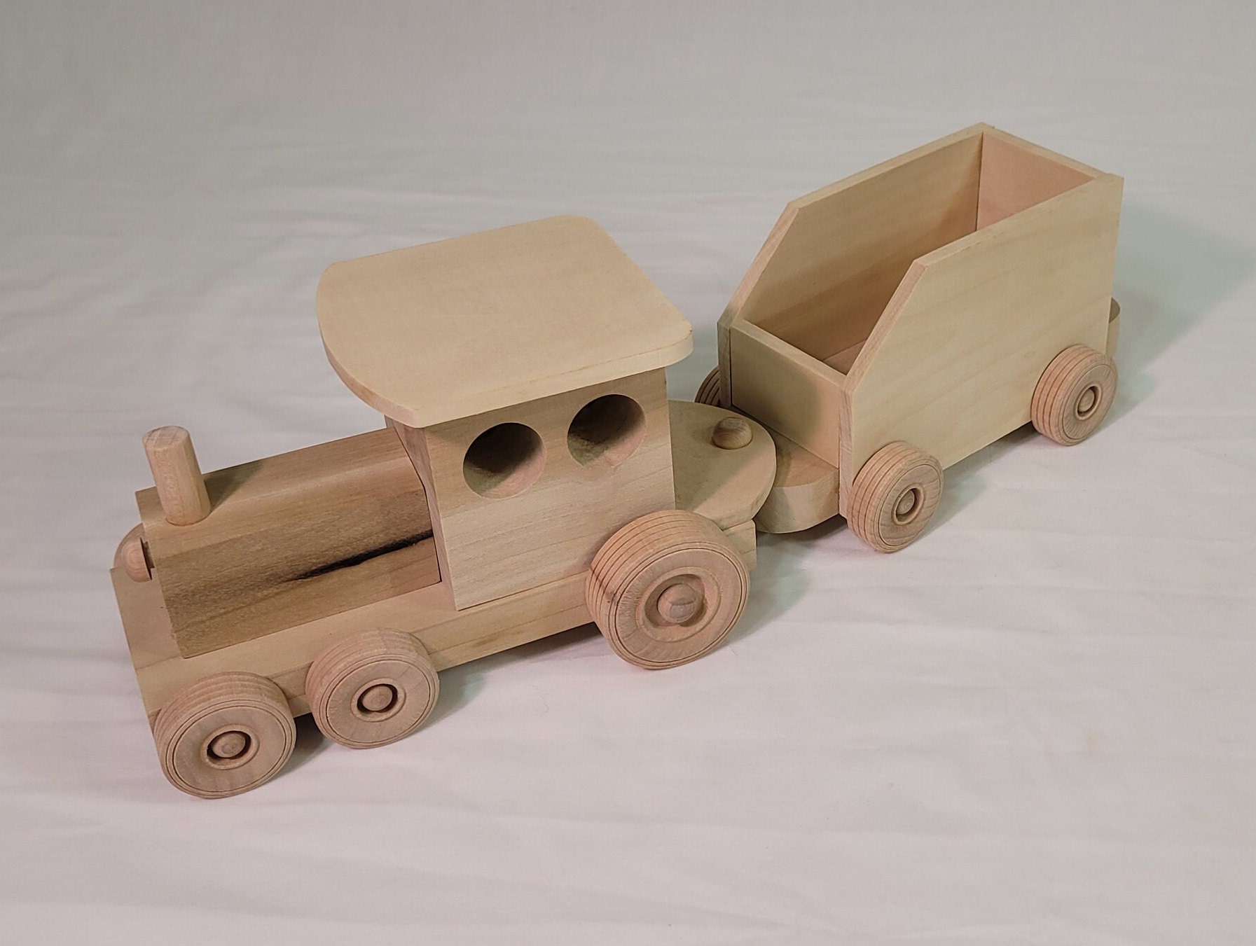 Handmade Solid Wood Toy Train - Etsy