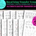 Easter Royal Icing Transfer Sheet Bundle Cookie Decoration, RI Transfer ...