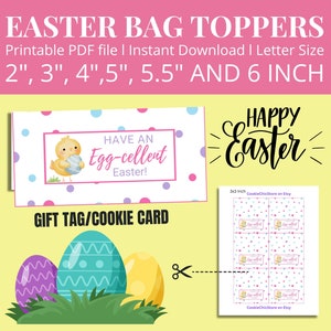 Easter Printable Gift Tag, Thank You Appreciation Cookie Bag Topper ...