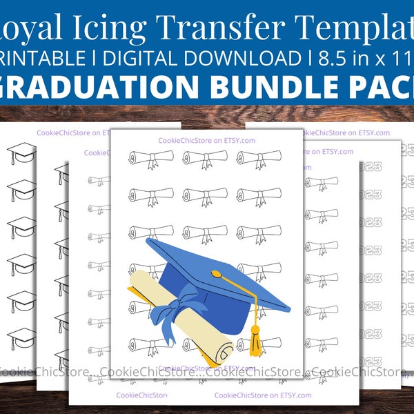 Royal Icing Graduation Caps - Etsy