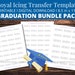 Graduation Cap Royal Icing Transfer Sheet Template for Royal Icing ...