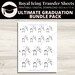Graduation Transfer Sheet Royal Icing Template Bundle Pack, Graduation ...
