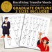 Graduation Transfer Sheet Royal Icing Template Bundle Pack - Etsy