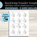 Snowman Royal Icing Transfer Sheet Christmas Royal Icing Transfer ...