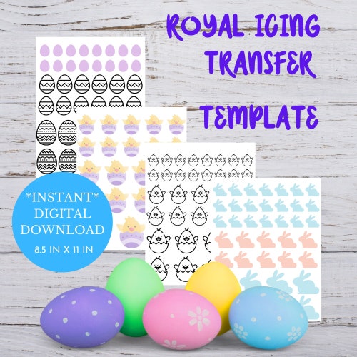 Easter Egg Royal Icing Transfer Sheets - Etsy