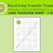 Royal Icing Transfer Sheet Citrus Slice, Lime Transfer Sheet for Cookie ...