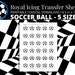 Soccer Ball Royal Icing Transfer Sheet Template, Printable Piping RI ...