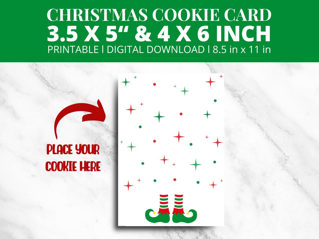 Elf Cookie Packaging, Mini Cookie Card, Elf Printable Welcome Back ...