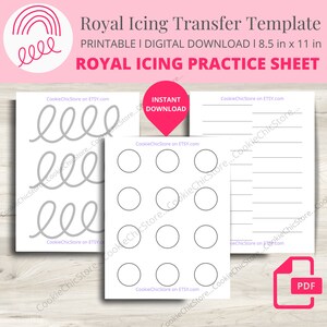 Royal Icing Piping Practice Sheet, Cookie Class Practice Sheet ...