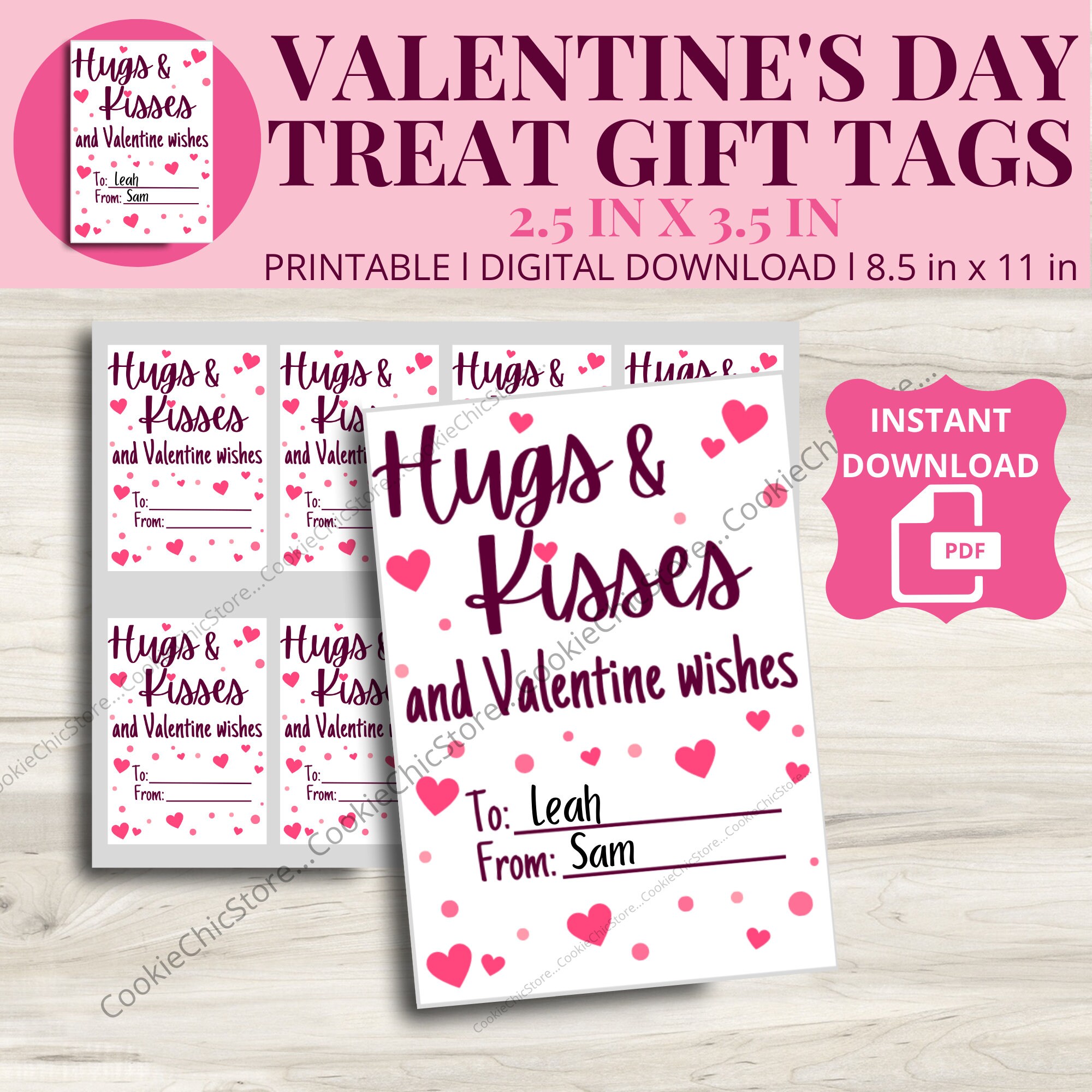 Preschool Valentines Exchange Cards for Classroom Valentines Day Party ...