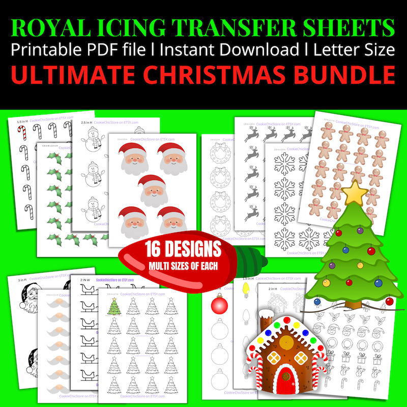 Reindeer Cookie Template - Etsy