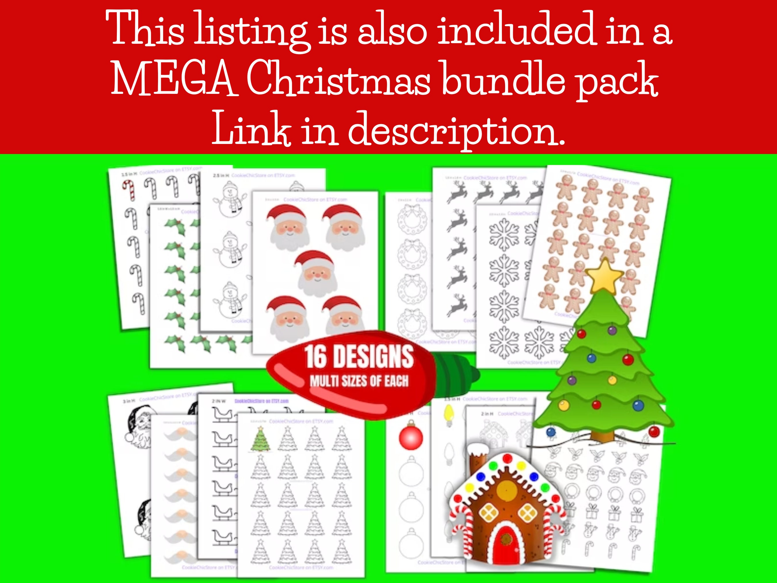 Santa Royal Icing Transfer Sheet Christmas Royal Icing Transfer Sheet ...