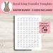 Easter Bunny Royal Icing Transfer Template, Easter Icing Transfer Sheet ...