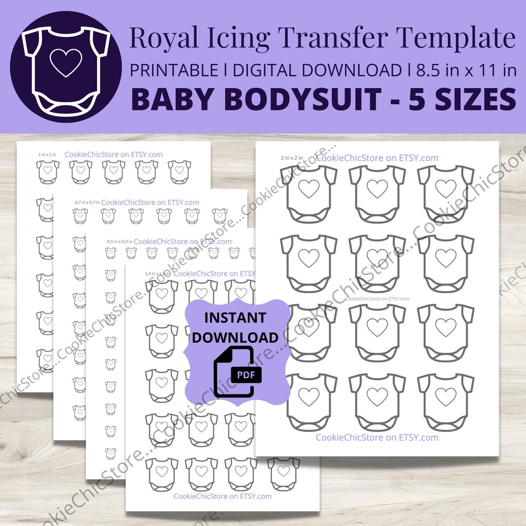 Baby Shower Royal Icing Transfer Sheet Baby Clothes Outfit RI - Etsy