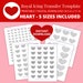 Heart Royal Icing Transfer Sheet, Valentines Day Cookie Transfer ...