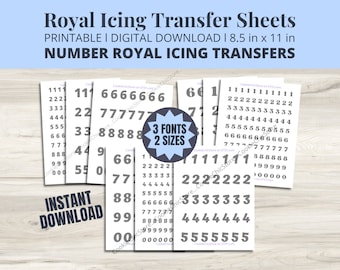 Royal Icing Transfer Template Cookie Transfers for All - Etsy