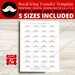 Santa Mustache Royal Icing Transfer Template, Christmas RI Transfer ...