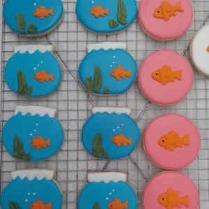 Fish Royal Icing Transfer Sheet, Royal Icing Transfer Template Fish ...