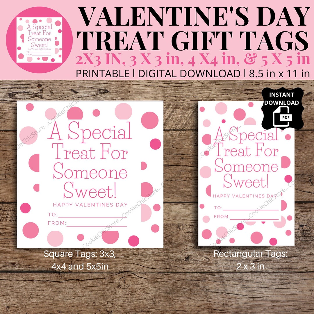 Printable Valentine Gift Tags for Classroom Valentines - Etsy