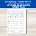 Graduation Transfer Sheet Royal Icing Template Bundle Pack, Graduation ...