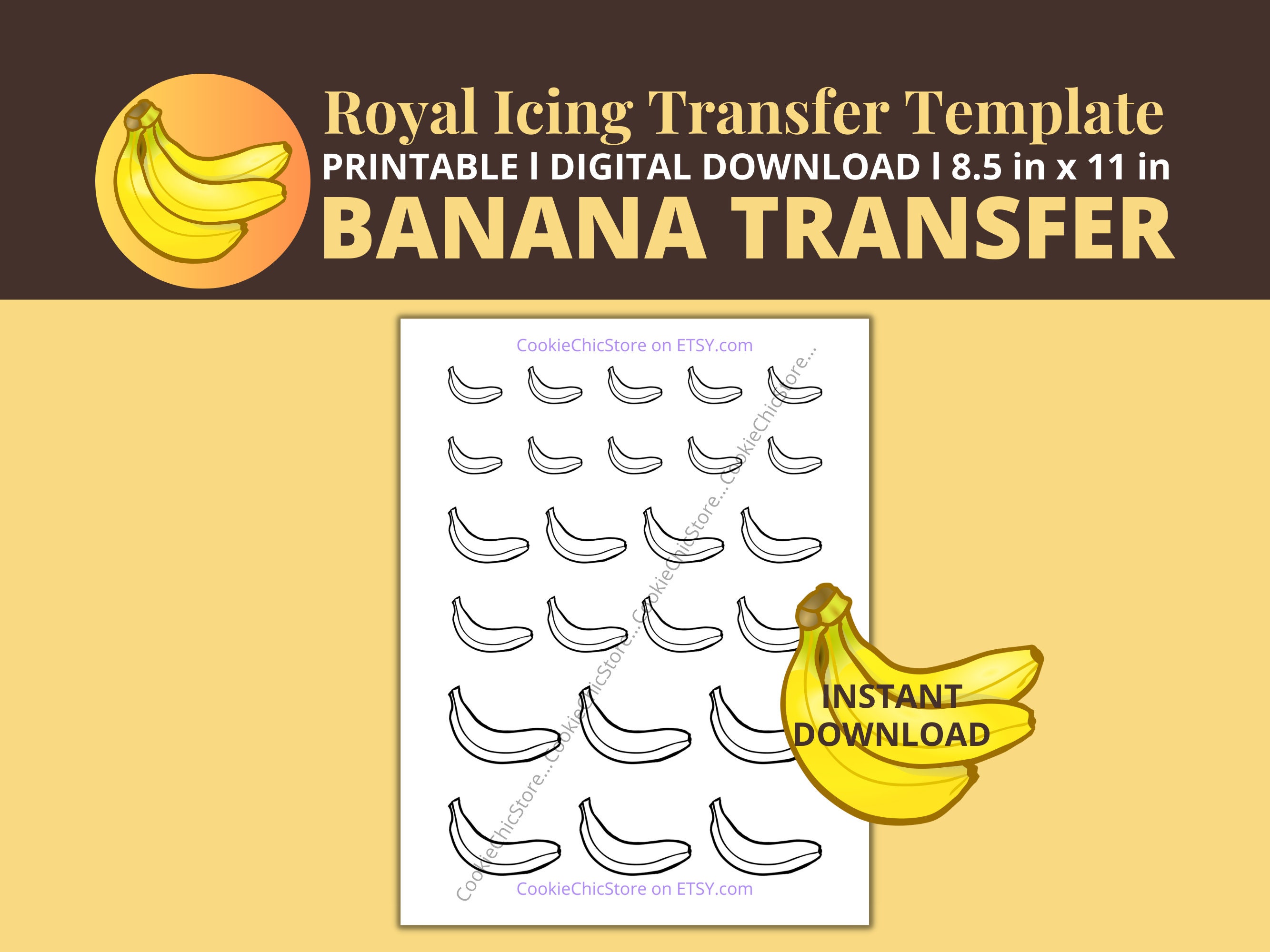 Banana Template For Kids