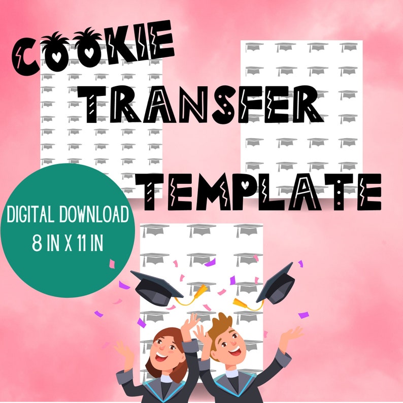 Graduation Royal Icing Transfer Royal Icing Template | Etsy