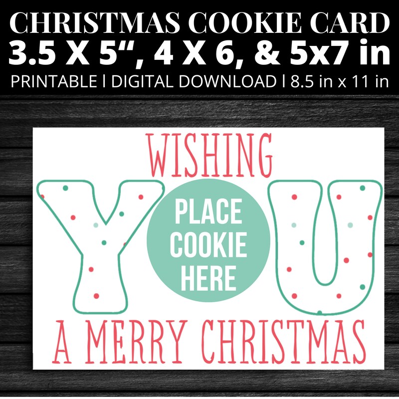 Christmas Cookie Card - Etsy
