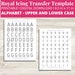 Royal Icing Transfer Letters Sheet, Alphabet Transfer Sheet, Digital ...