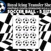 Soccer Ball Royal Icing Transfer Sheet Template, Printable Piping RI ...