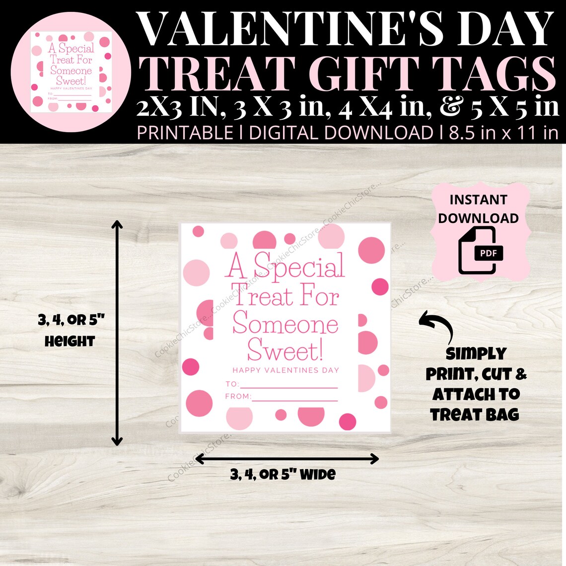 Printable Valentine Gift Tags for Classroom Valentines - Etsy