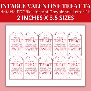Valentine Day Gift Tag, Printable Little Sweet Treat Vday Sugar Cookie ...