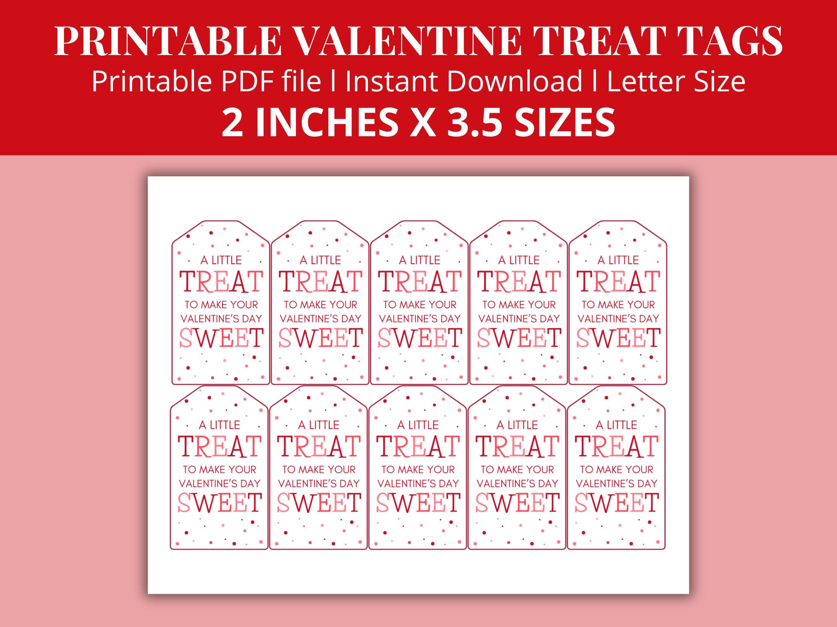 Valentine Day Gift Tag, Printable Little Sweet Treat Vday Sugar Cookie ...